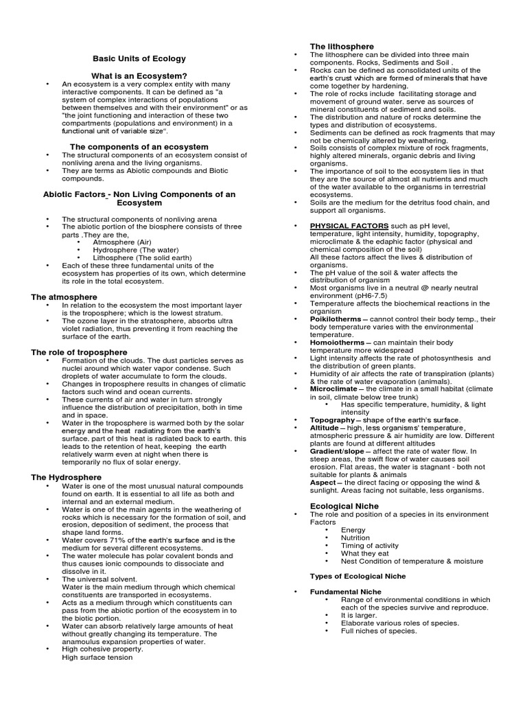 Basic Units of Ecology | PDF | Food Web | Coral Reef