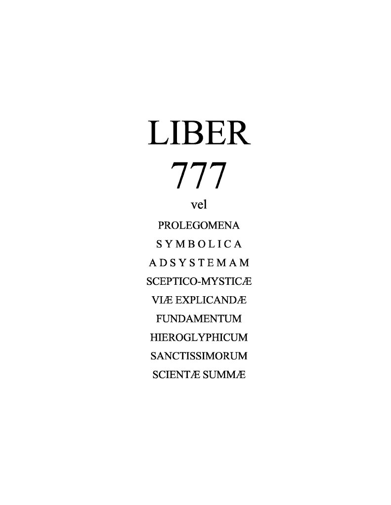 Liber 777 | PDF