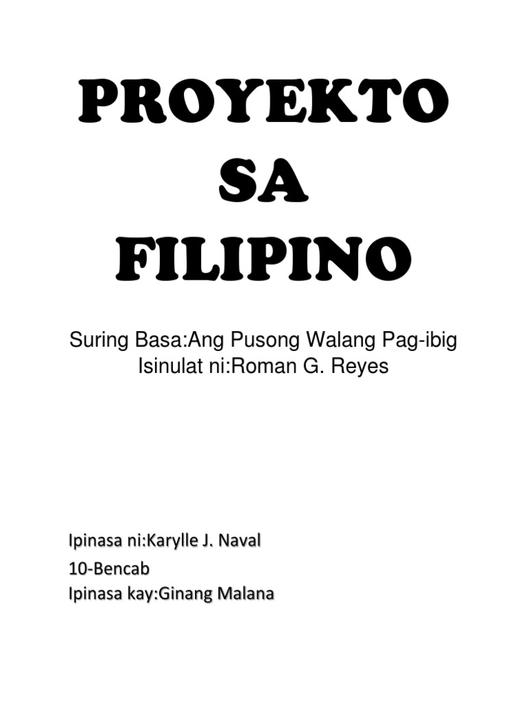 Proyekto Sa Filipino | PDF