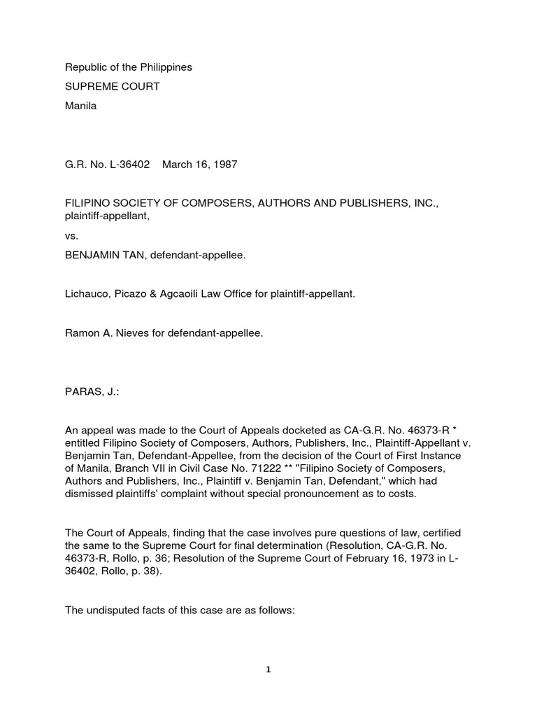 Copyright Infringement Case: Philippines | PDF | Copyright | Appeal