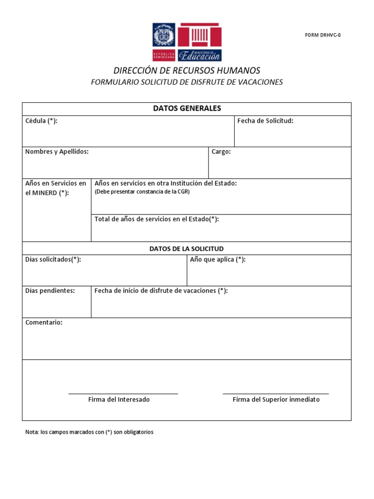 Solicitud De Vacaciones Formato Y 5 Modelos En Word Morespics