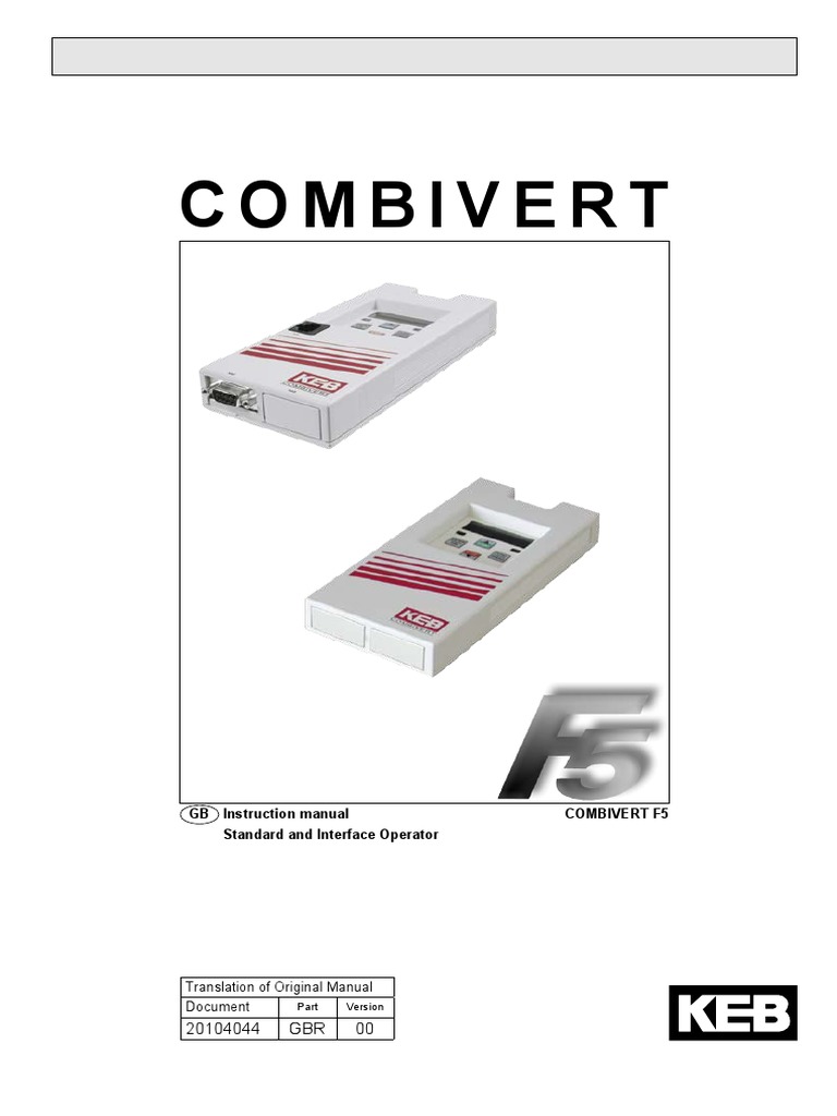 Combivert: GB Instruction Manual Combivert F5 Standard and Interface Operator | PDF | Power ...