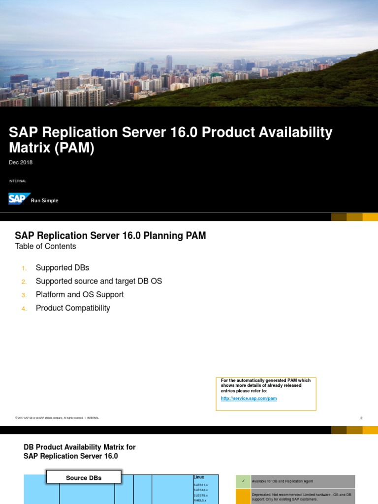 SAP Replication Server 16.0 Product Availability Matrix (PAM) | PDF | 64 Bit Computing ...