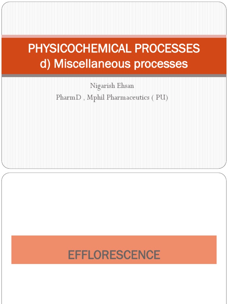 Physicochemical Processes Explained | PDF | Freeze Drying | Phase (Matter)