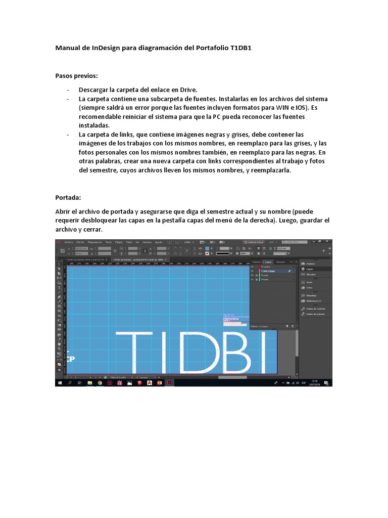 Manual de InDesign para Diagramación Del Portafolio T1DB1 | Descargar gratis PDF | Archivo de ...