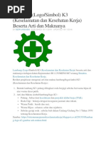 Lambang (Logo - Simbol) K3 (Keselamatan Dan Kesehatan Kerja) Beserta ...