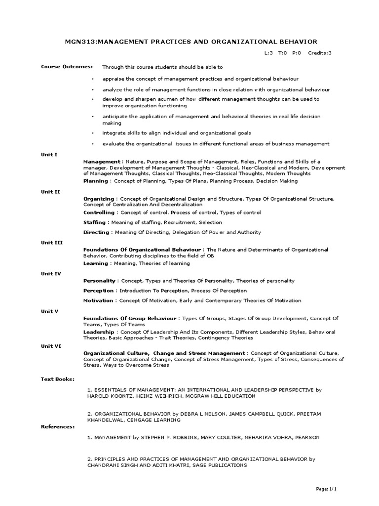 Management | PDF | Organizational Behavior | Leadership