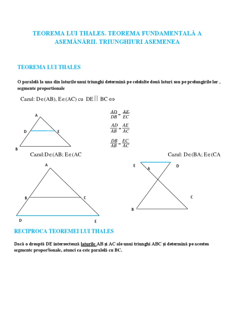 Teorema Lui Thales | PDF