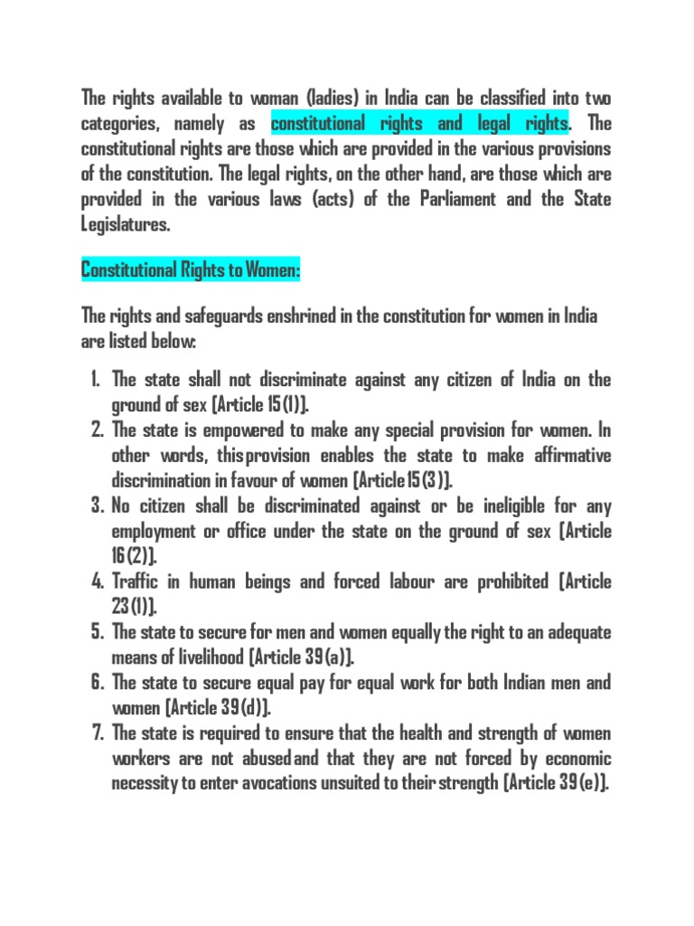 Women Rights | Download Free PDF | Marriage | Divorce