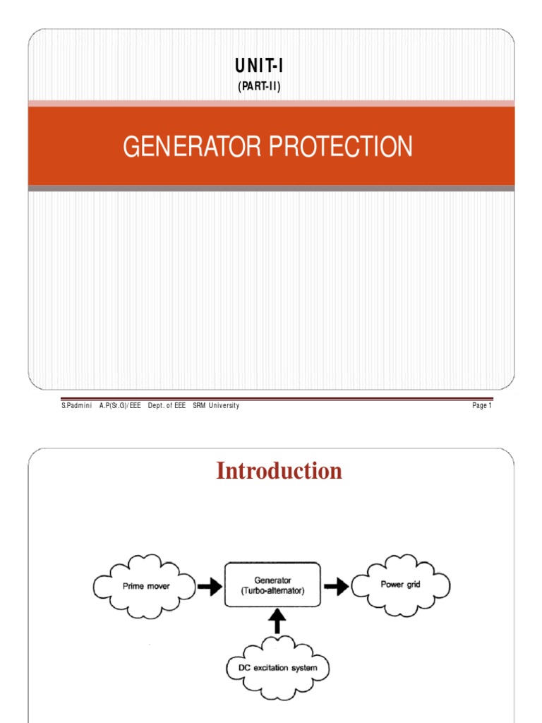 Generator Protection: Unit-I | PDF