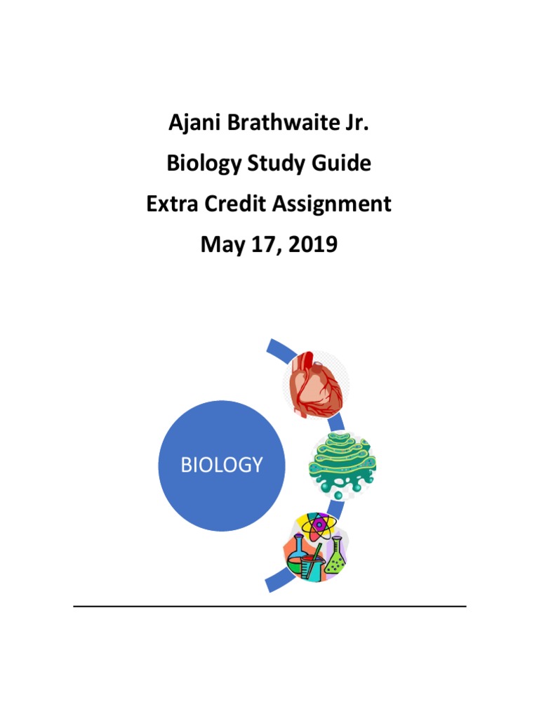 Extra Credit Biology Study Guide | PDF | Atoms | Cell (Biology)