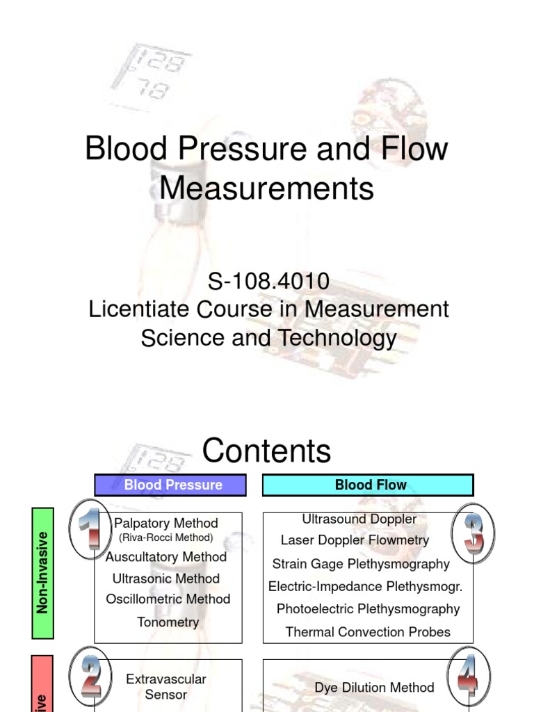 Blood Pressure and Flow Measurement Methods | PDF | Blood Pressure ...