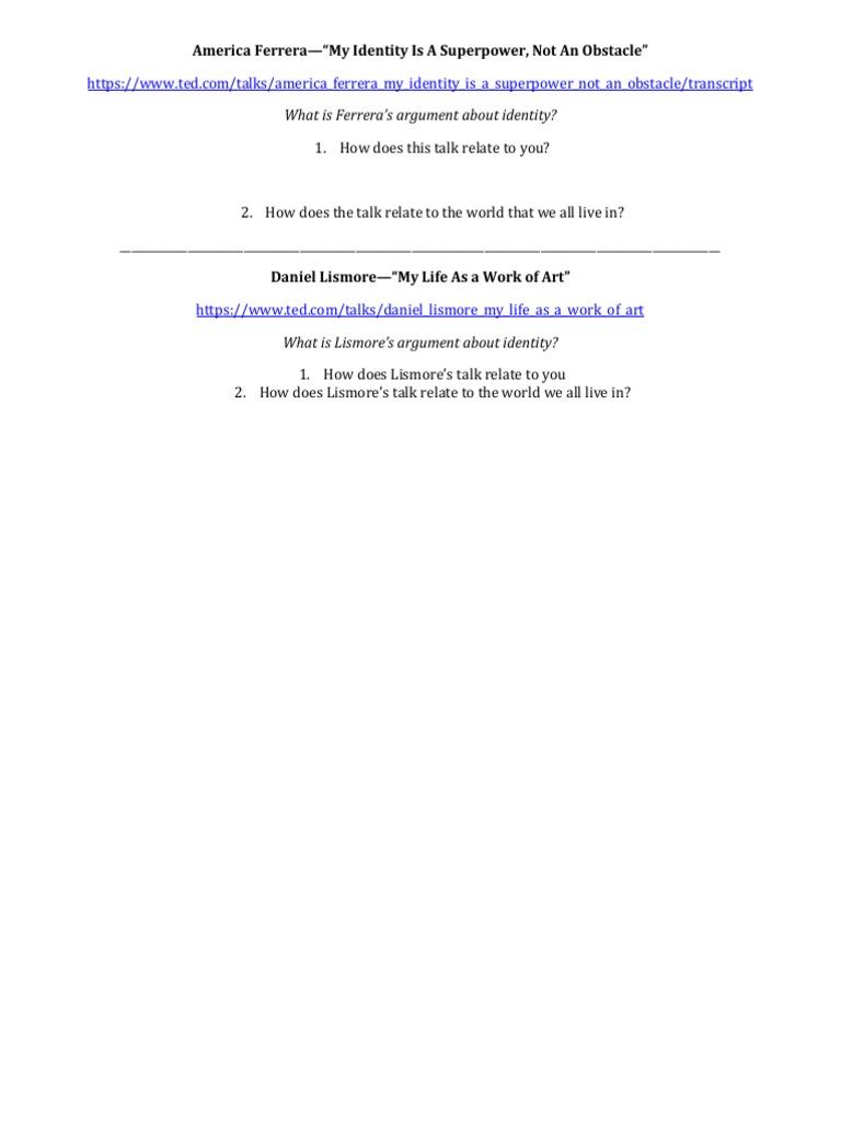 Ted Talks Identity | PDF