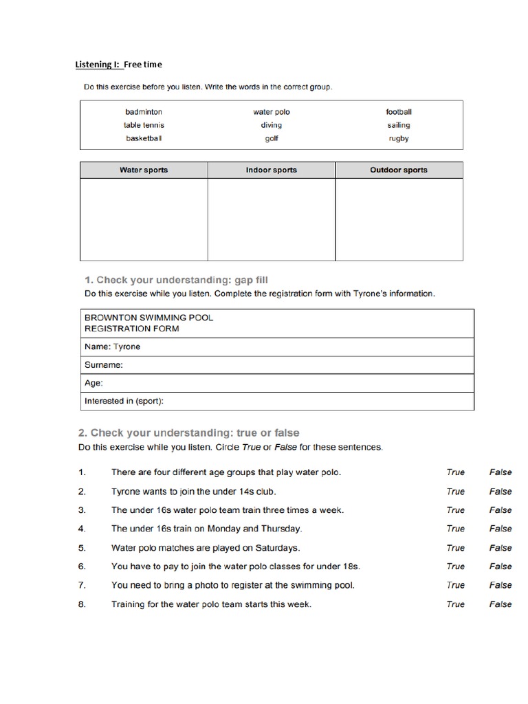 A2 Listening I | PDF