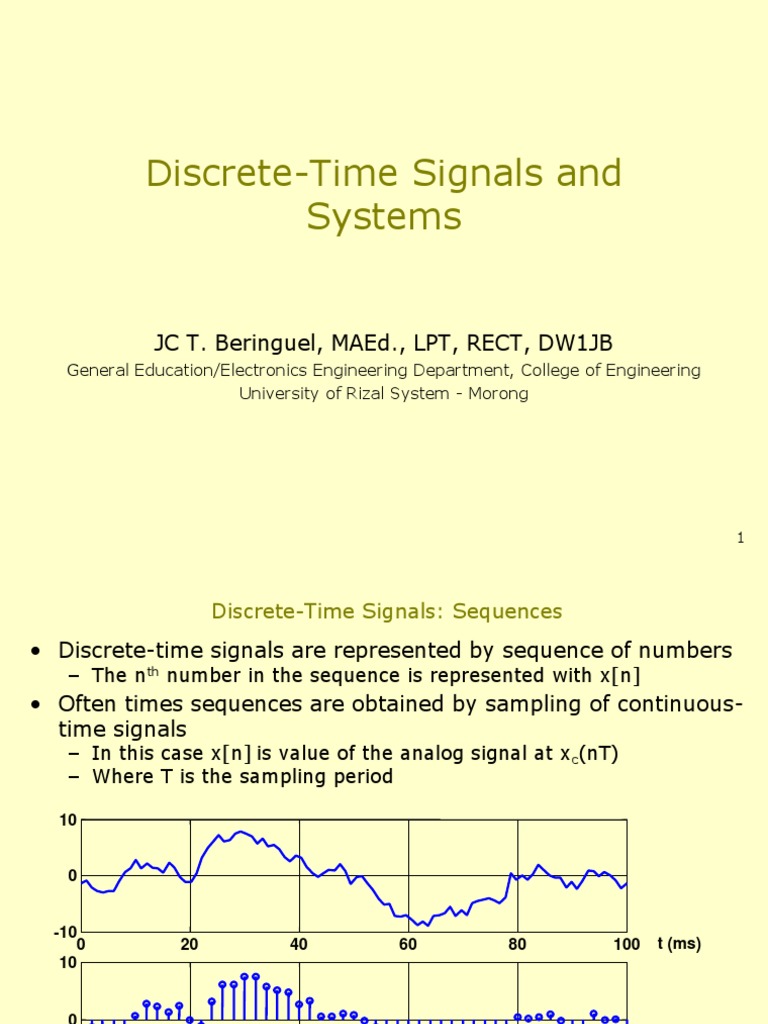 Discrete-Time Signal Processing Basics | PDF | Discrete Time And ...