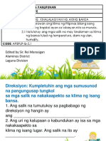 AP Grade 4 Quiz Quarter 2 | PDF