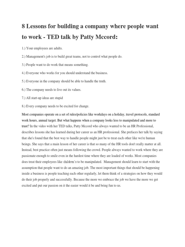 TED Talks Reflection Paper | PDF | Cognitive Science | Psychological ...