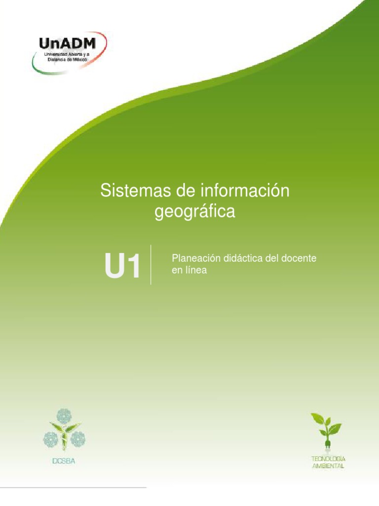 Planeacion U1 TSIG | PDF | Sistema de información geográfica | Cartografía
