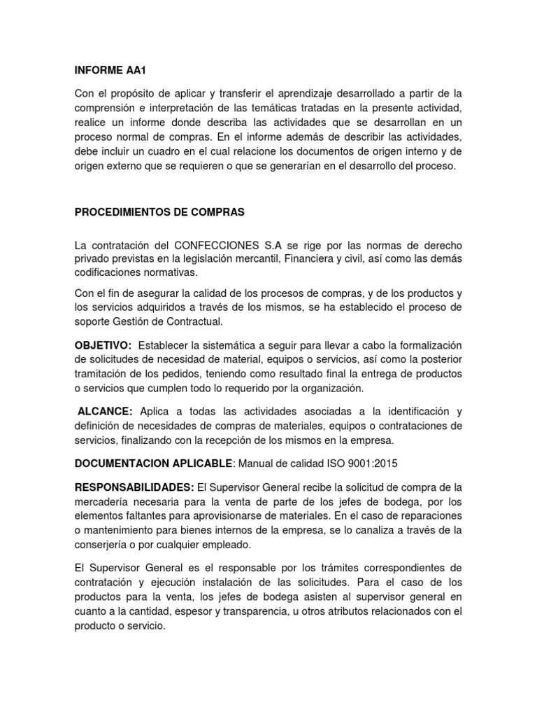 Proceso de Compras | PDF | Calidad (comercial) | Business
