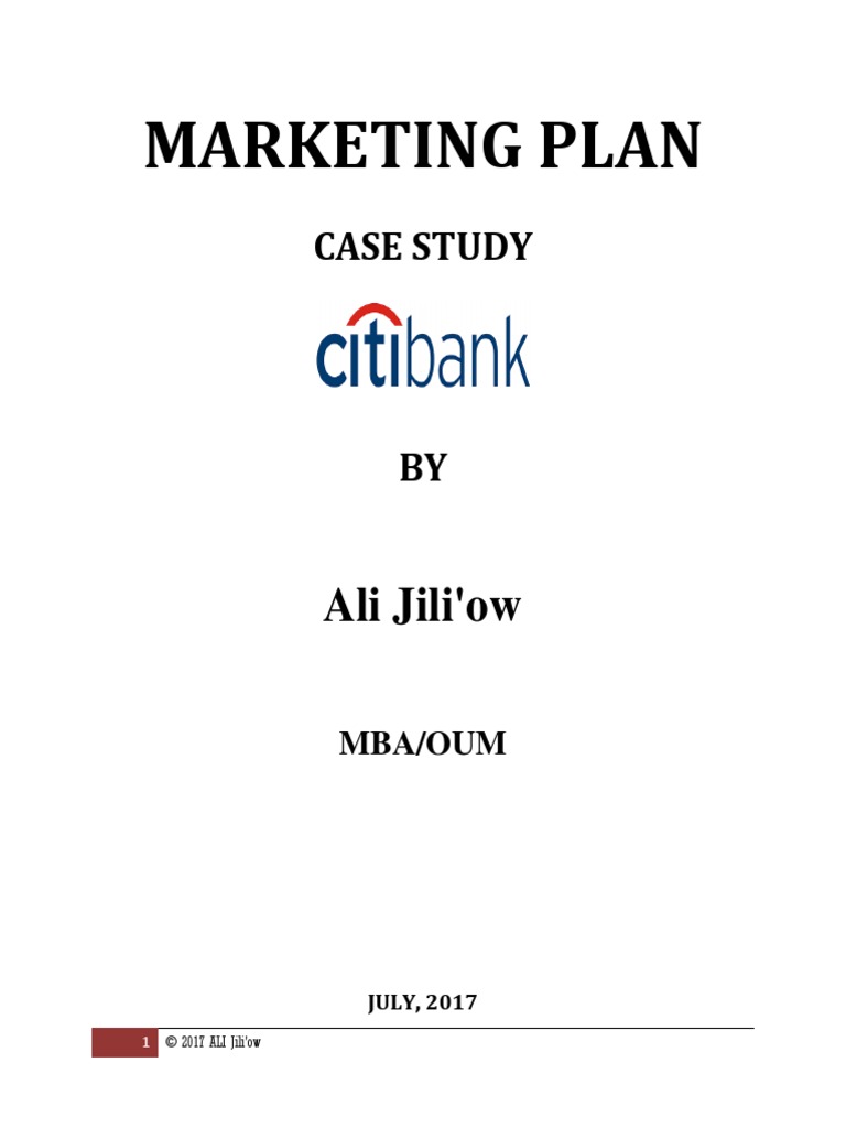 Marketing Plan Case Study | PDF | Online Banking | Banks & Banking