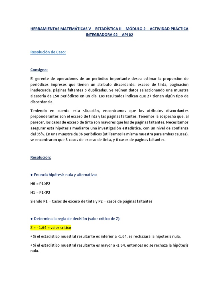 Herramientas Matemáticas V - Estadística II - Módulo 2 - Actividad Práctica Integradora 02 - API ...