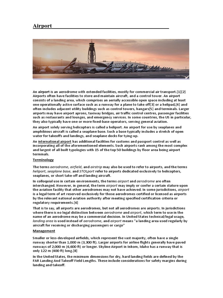 Airport Research | PDF | Airport | Aerodrome