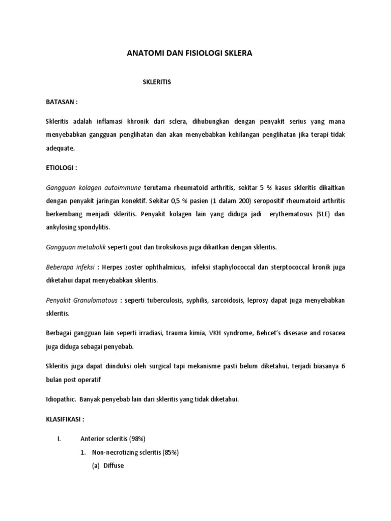 Anatomi Dan Fisiologi Sklera | PDF | Sains & Matematika