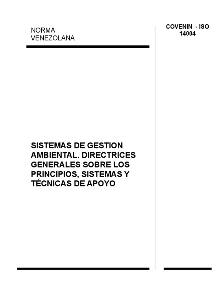 Sistemas de Gestion Ambiental. Norma Iso Series 1004 | PDF ...