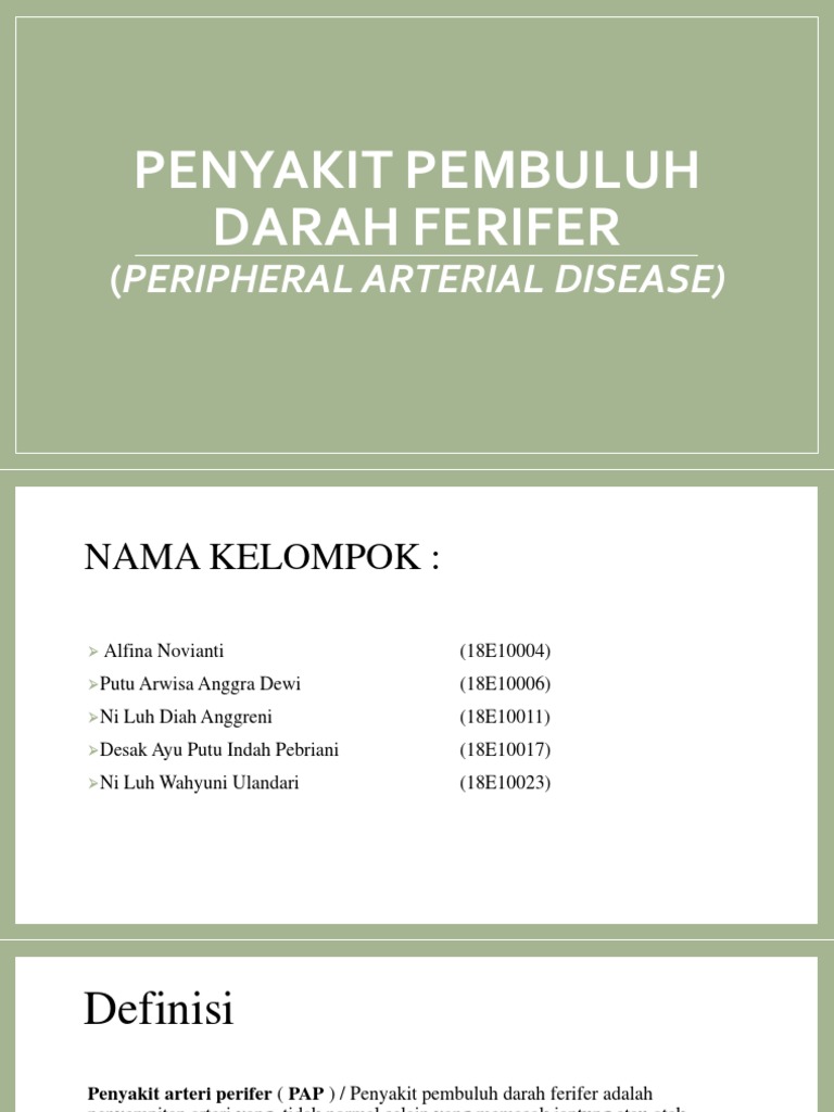 Penyakit Pembuluh Darah Ferifer | PDF