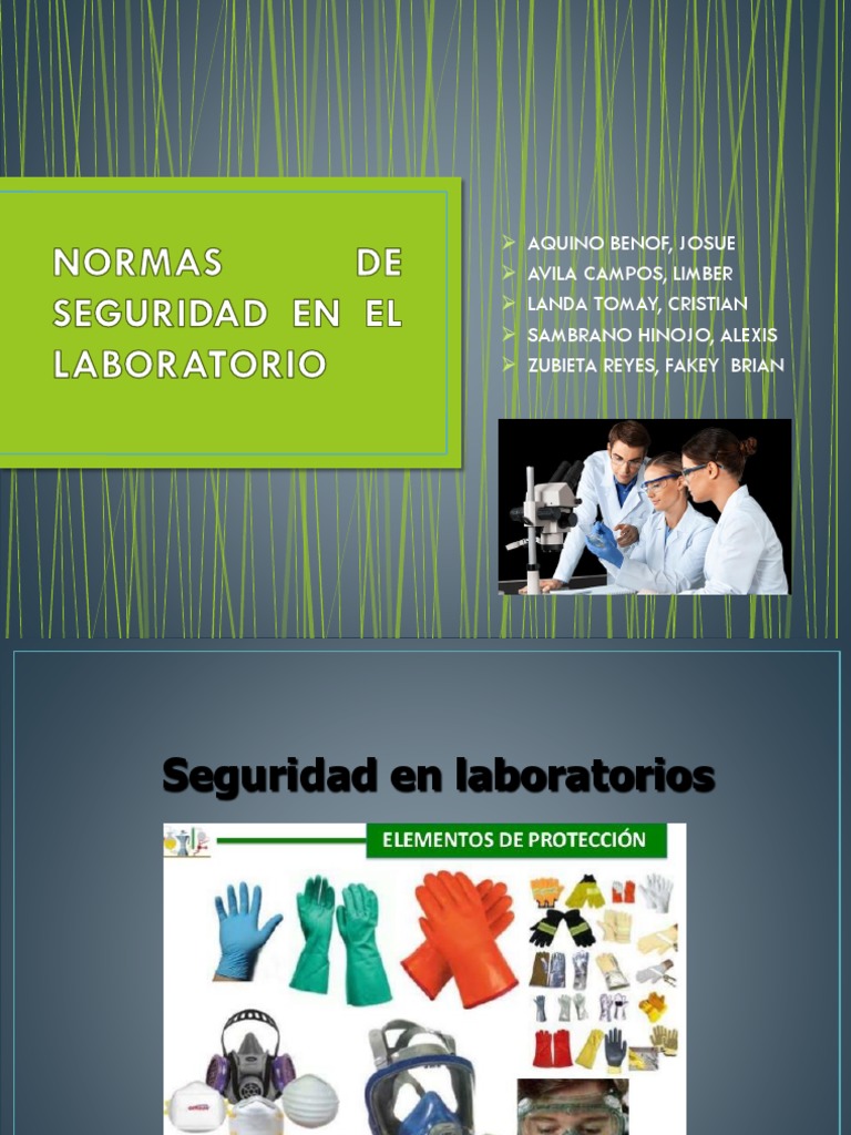Normas de Seguridad en Laboratorios | PDF | Lentes | Laboratorios