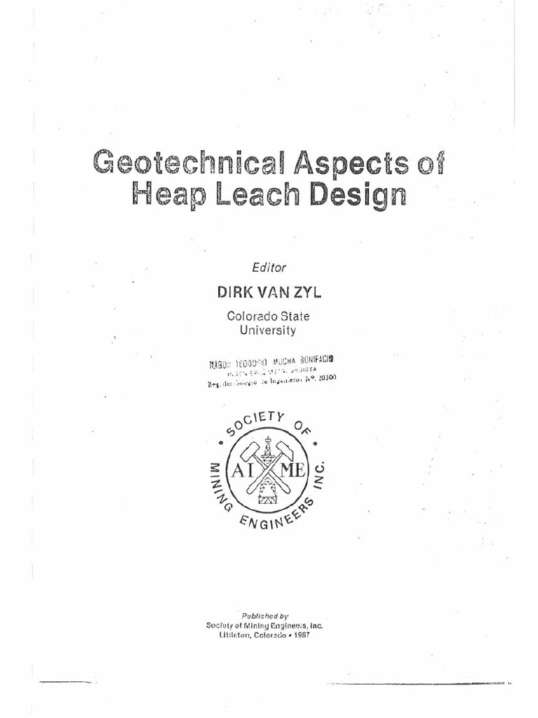 Geotechnical of Heap Leach Design - Van Zyl | PDF | Nature