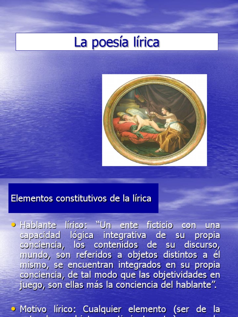 Elementos y Ejemplos de Poesía Lírica | PDF | Poesía