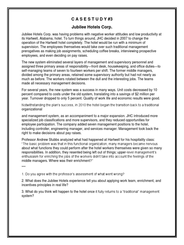 TQM Case Study 3 | PDF | Labor | Employment