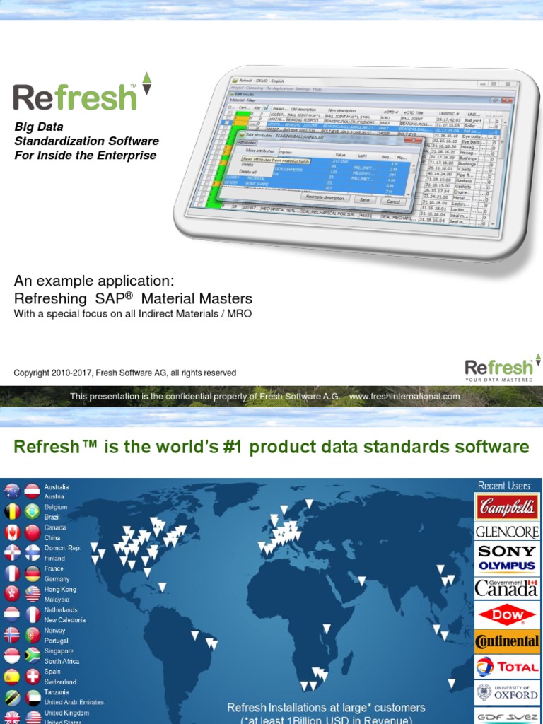 Material Data Standardization Tool MRO SAP Example | PDF | Sap Se ...