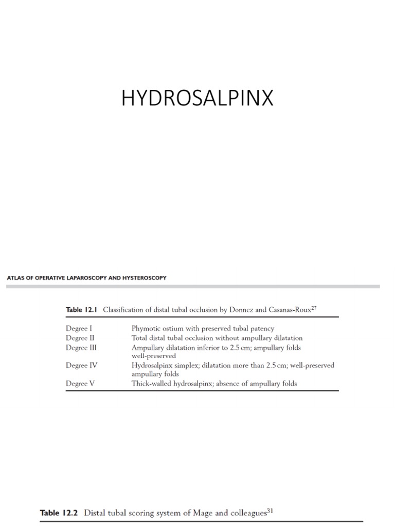 Hydrosalpinx | PDF