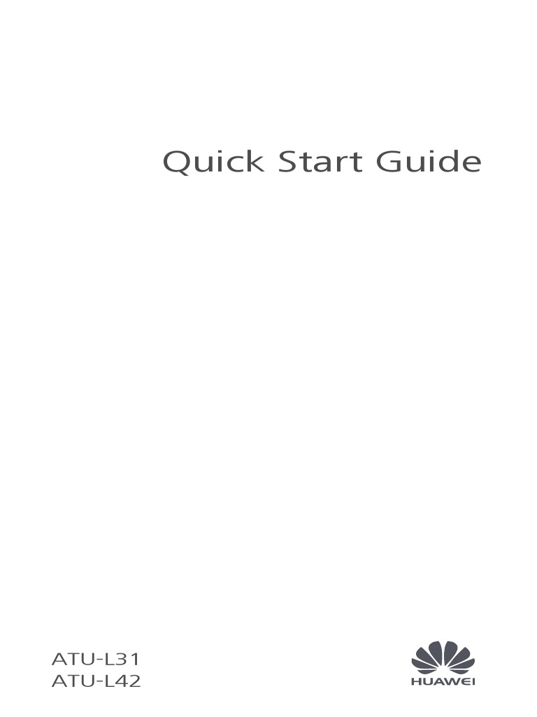 HUAWEI Y6 Prime 2018 Quick Start Guide (ATU-L31&ATU-L42, 01, English ...
