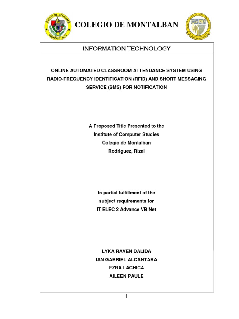 Automated Classroom Attendance System | PDF | Android (Operating System ...