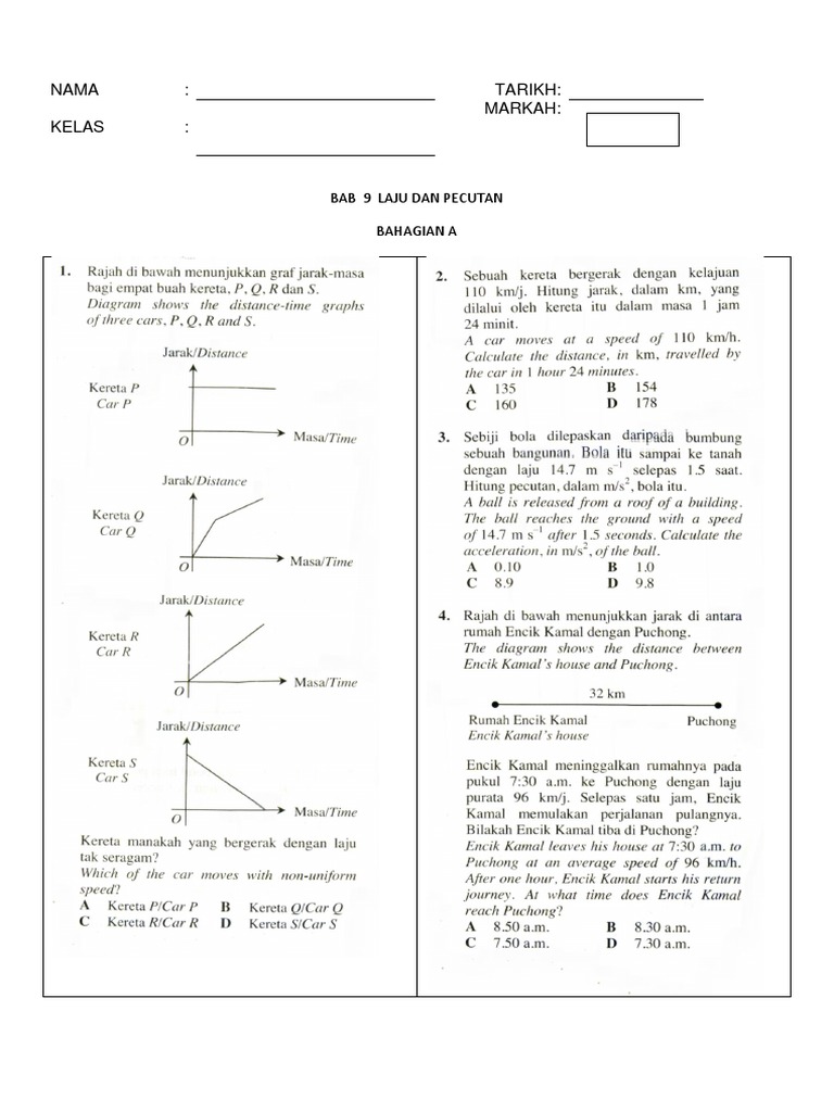 Bab9 Laju Dan Pecutan | PDF