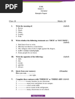 Final Exam Class 2 English Question Paper | PDF | Linguistics | Grammar