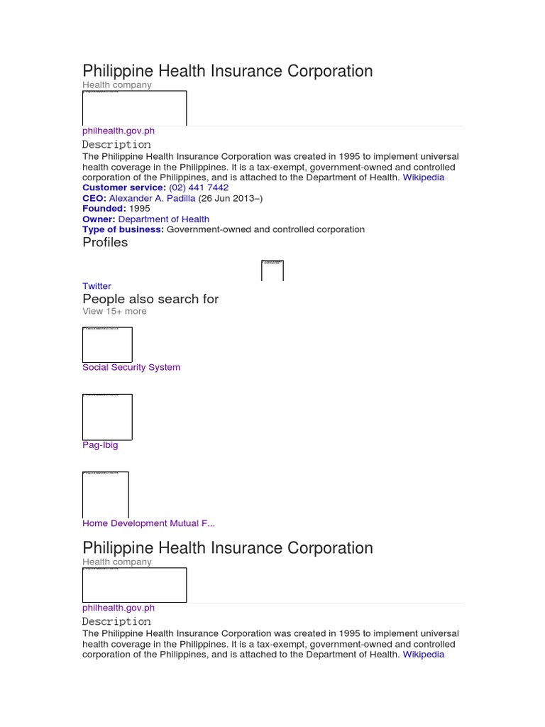 Philippine Health Insurance Corporation | PDF