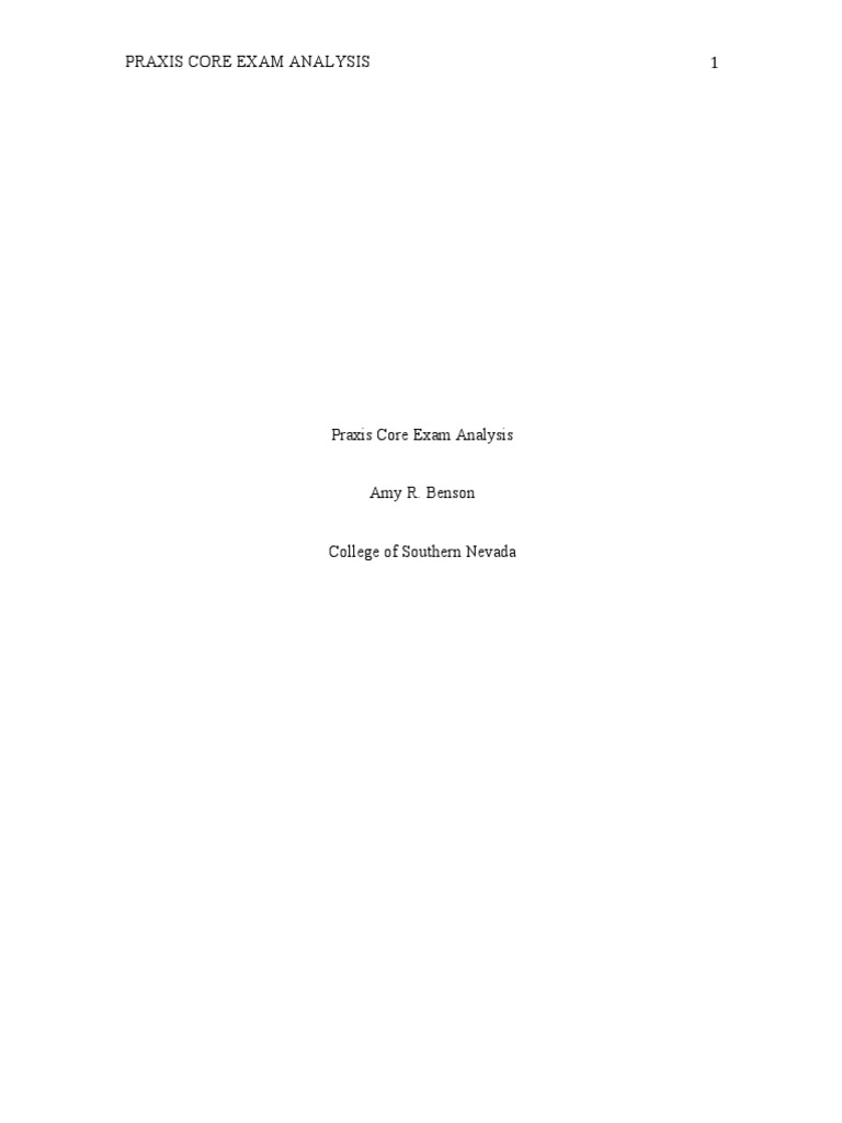 Praxis Analysis Paper | Download Free PDF | Test (Assessment ...