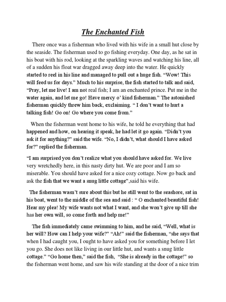 The Enchanted Fish | PDF | Fish And Humans | Hydrography