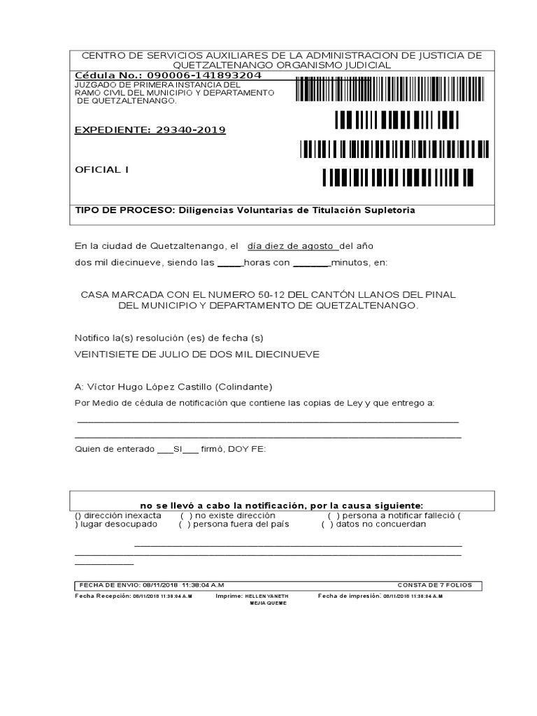 NOTIFICACION D | PDF | Poder judicial (sistema de justicia) | Gobierno