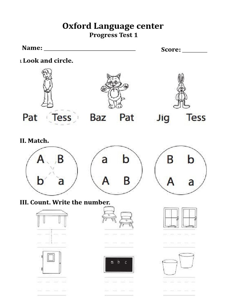First Friends 1 Test 1 | PDF