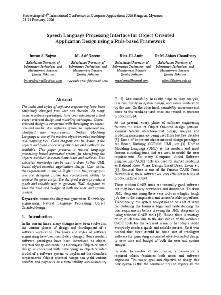 Language Processing System | PDF | Object Oriented Programming | Noun