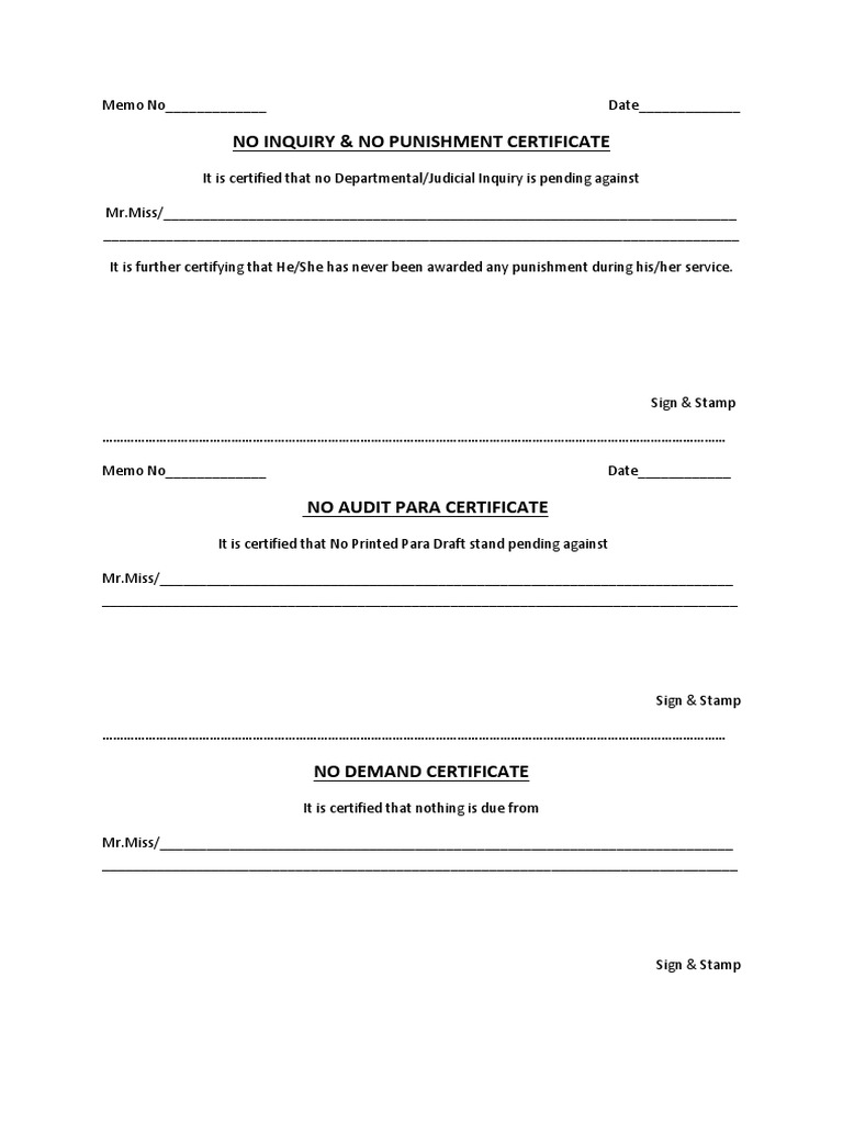 No Inquiry No Demand No Audit | PDF