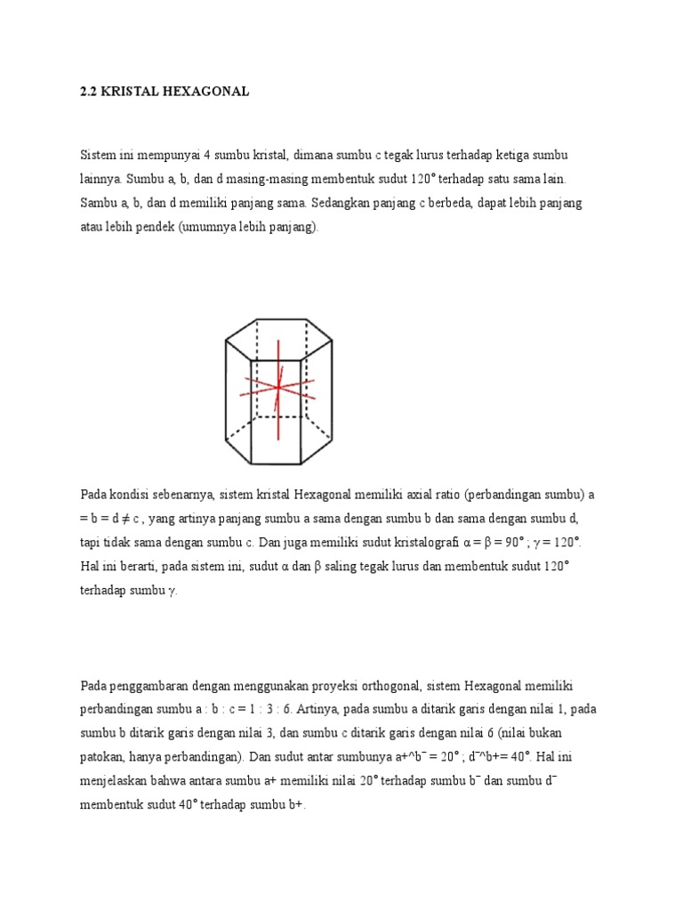 Kristal Hexagonal | PDF | Metode & Bahan Ajar | Sains & Matematika