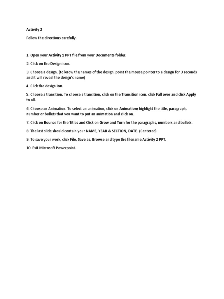 Activity 2 Powerpoint | PDF | Art | Computers