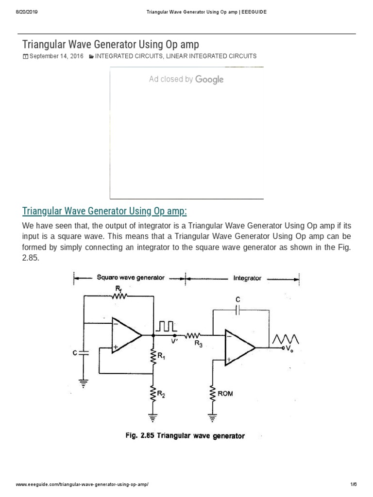 Op-Amp Triangular Wave Guide | PDF | Amplifier | Operational Amplifier