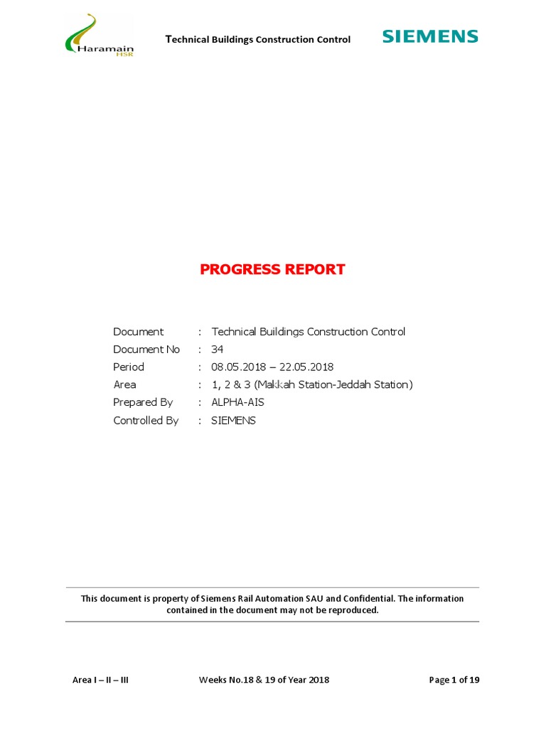 Progress Report: Echnical Buildings Construction Control | PDF ...